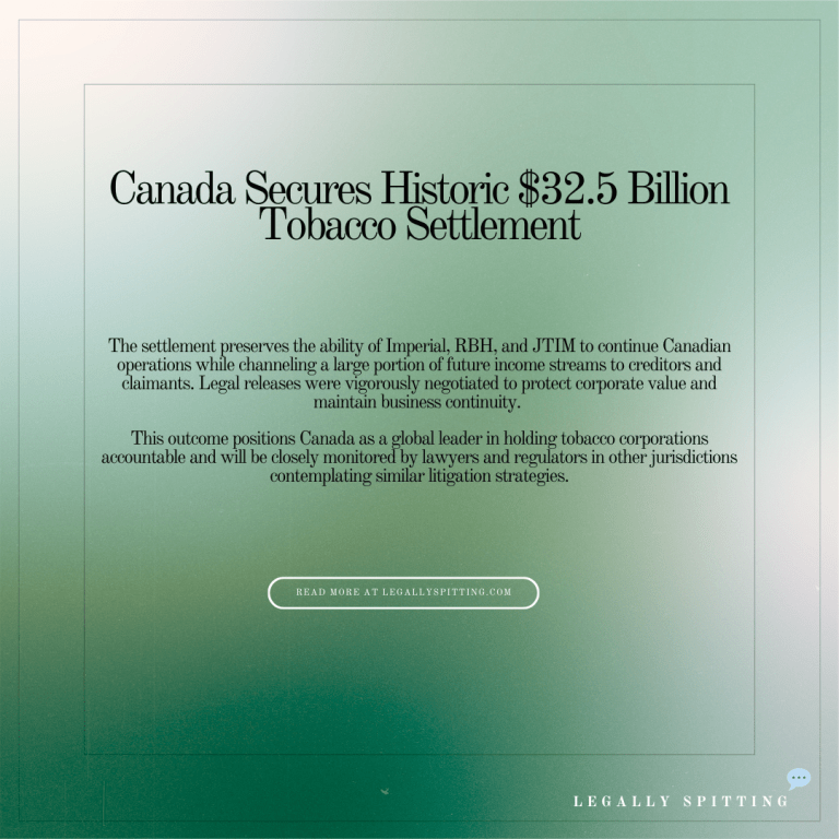 Canada Secures Historic $32.5 Billion Tobacco Settlement – The Journey